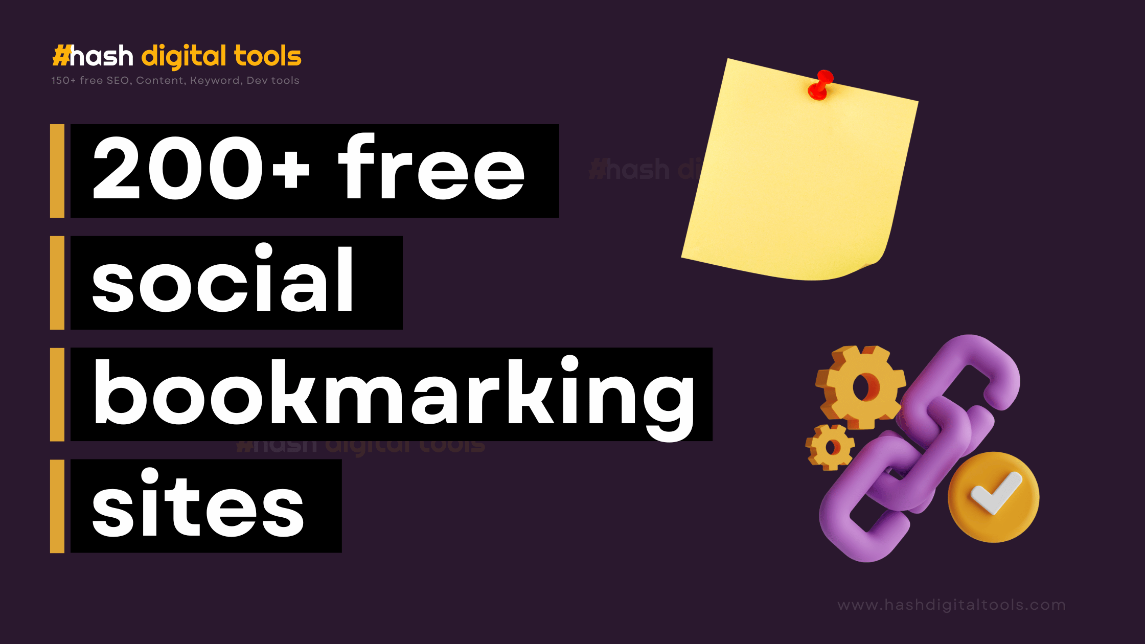 Free Social Bookmarking Sites List - Hash Digital Tools Blog