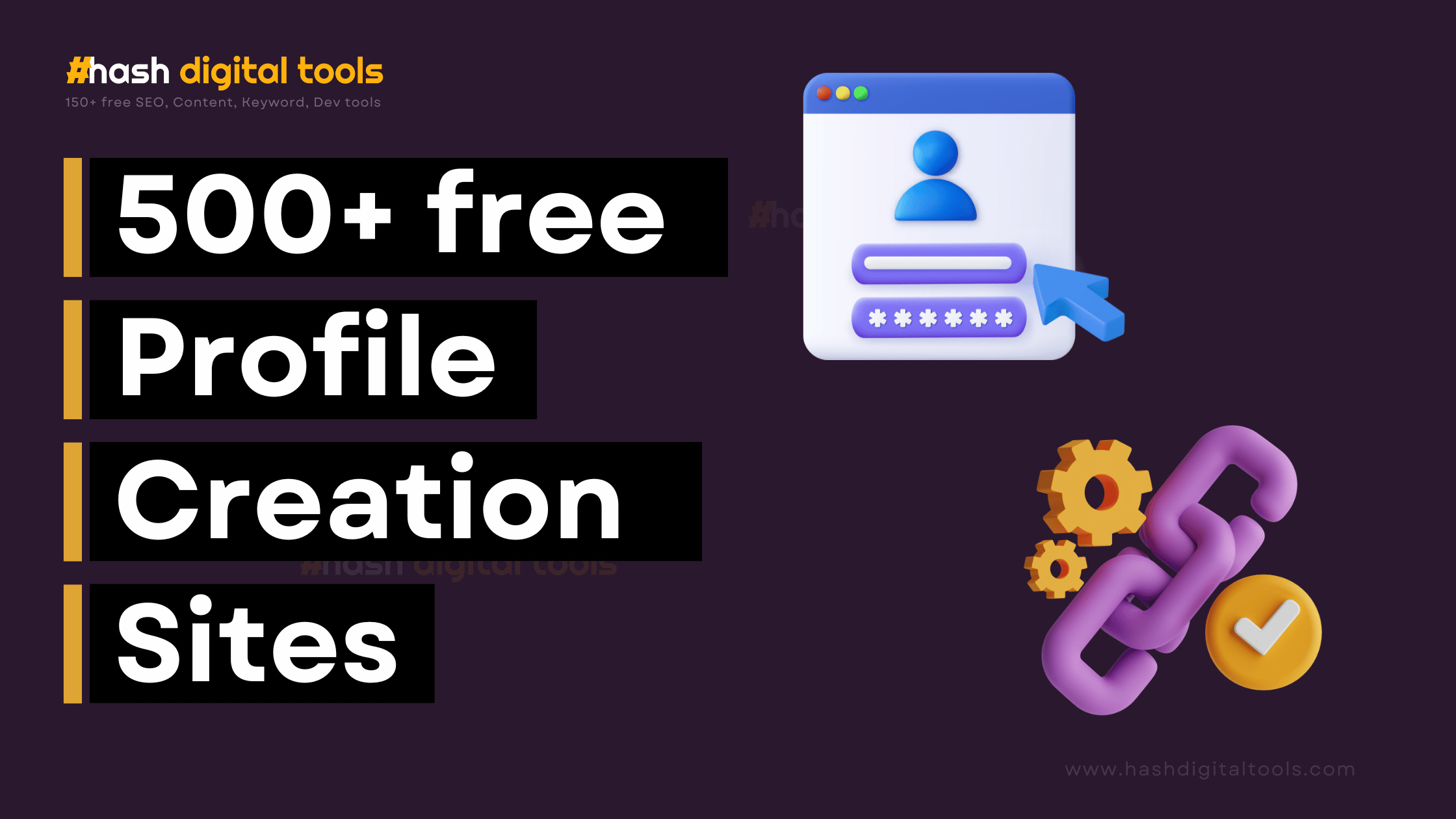 Best Profile creation Sites List - Hash Digital Tools Blog